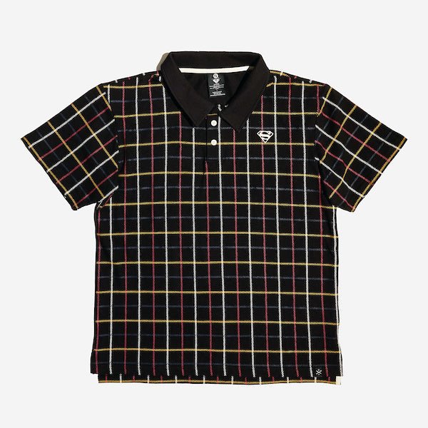 DC Comics Superman S-Shield Plaid Print Polo | Heroes & Villains - DC ...