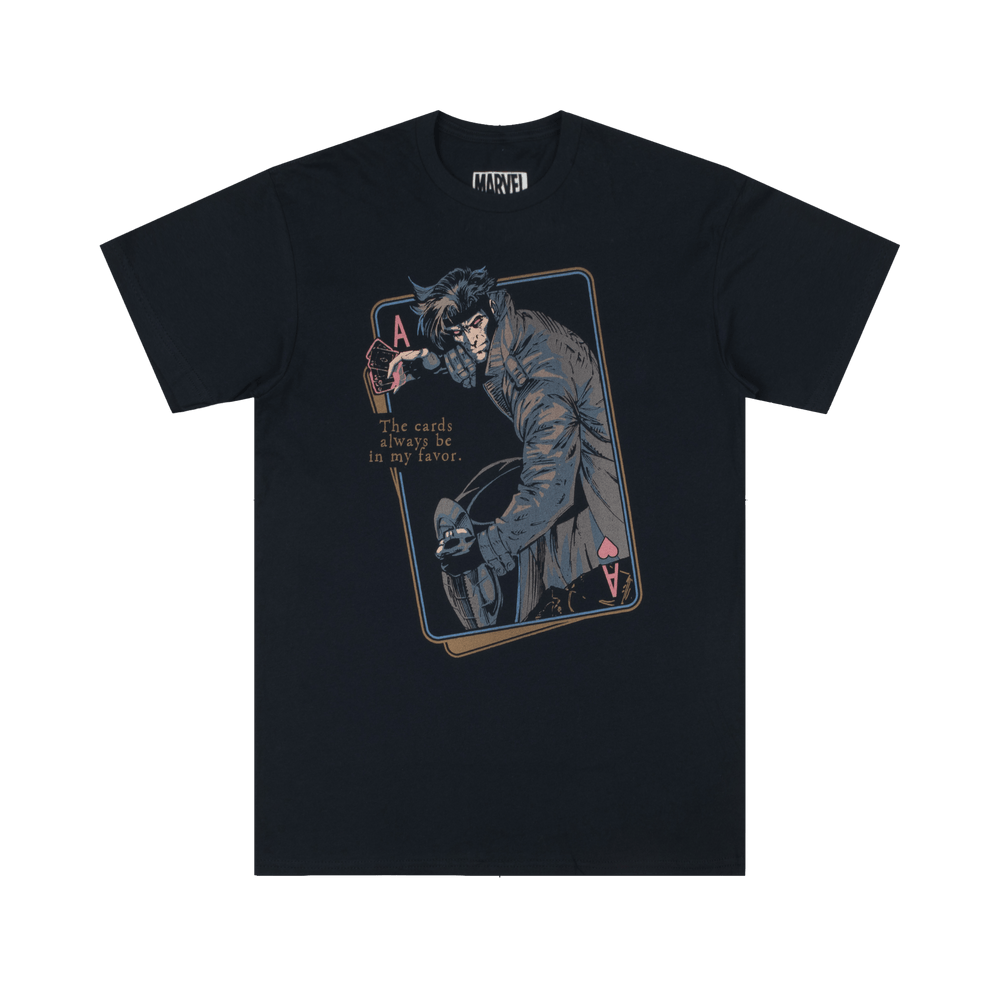 Marvel Gambit Ace Of Hearts Navy Tee | Official Apparel & Accessories ...