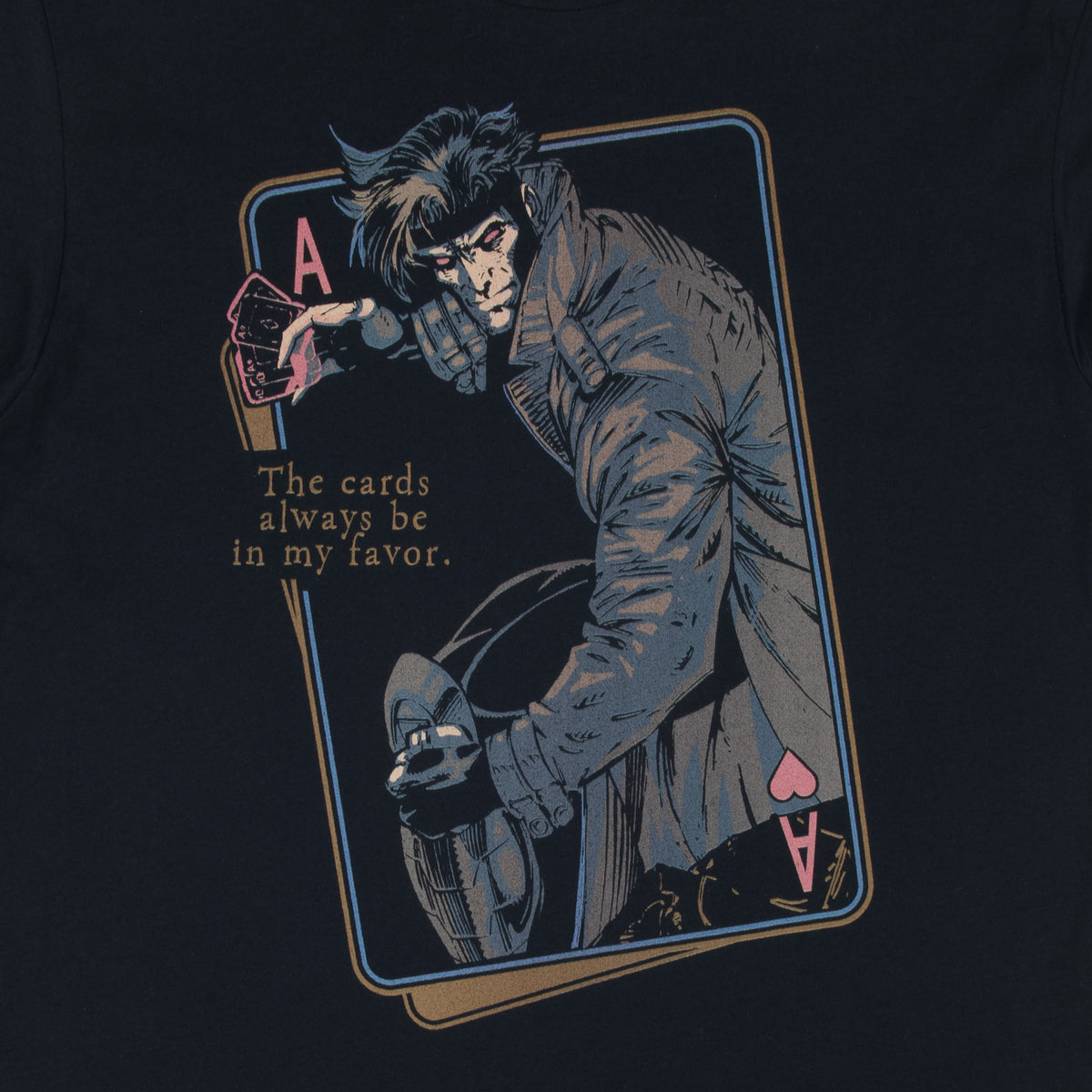 Marvel Gambit Ace Of Hearts Navy Tee | Official Apparel & Accessories ...