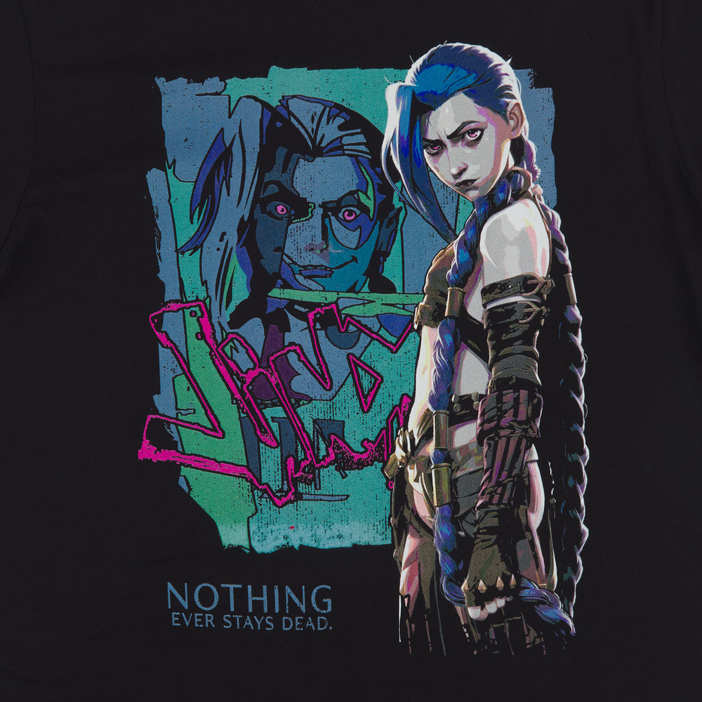 Arcane League Of Legends Jinx Black Tee | Official Apparel ...
