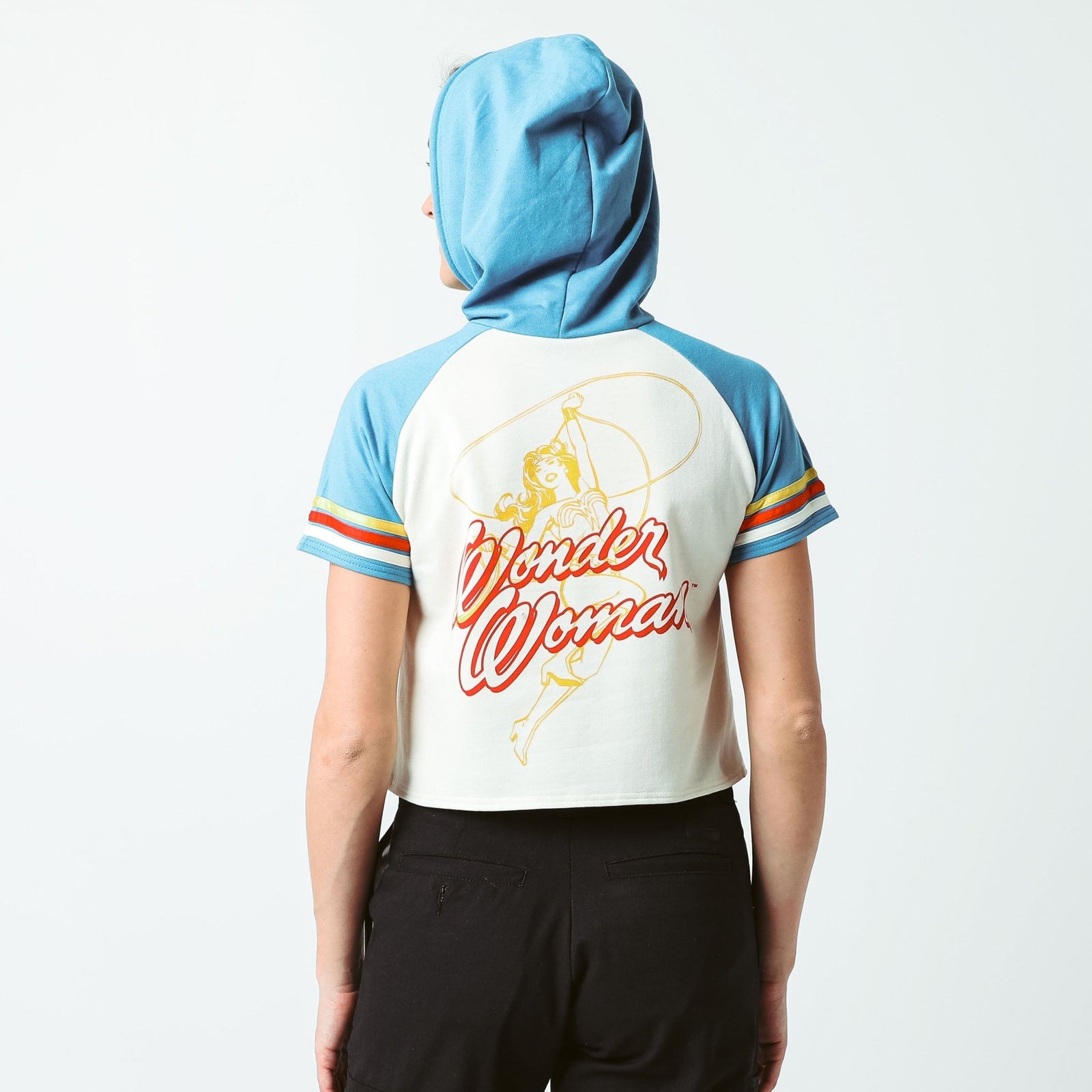 DC Comics Wonder Woman Cropped Short Sleeve Hoodie | Official Apparel & Accessories | Heroes ...