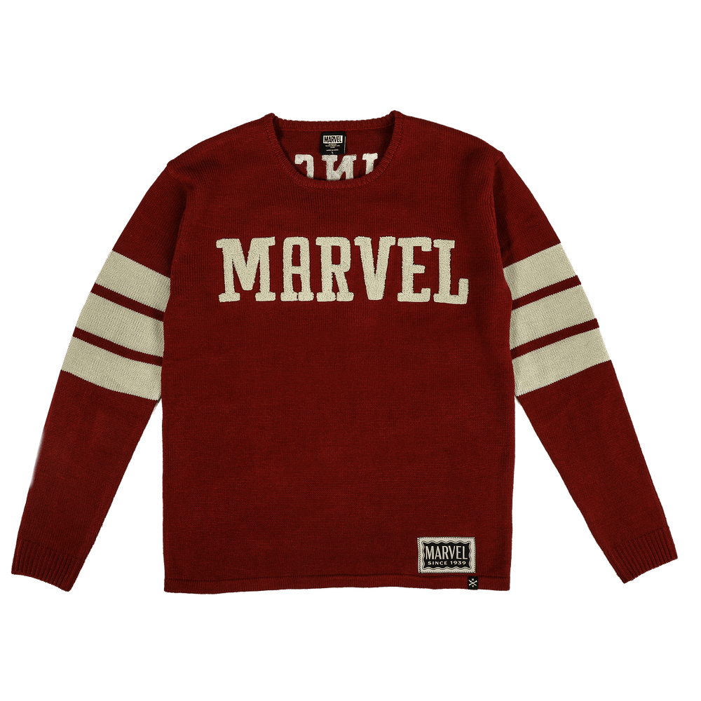 Marvel Logo Varsity Sweater | Official Apparel & Accessories | Heroes ...