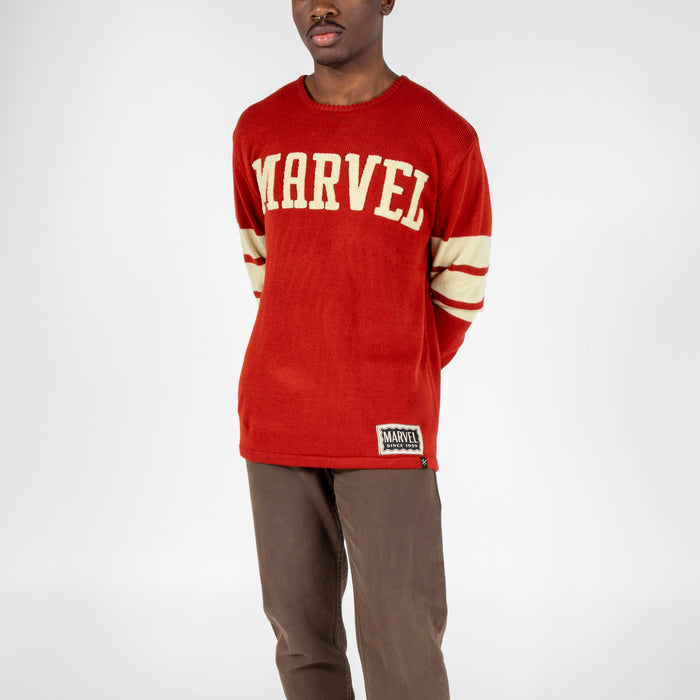 Marvel Logo Varsity Sweater | Official Apparel & Accessories | Heroes ...